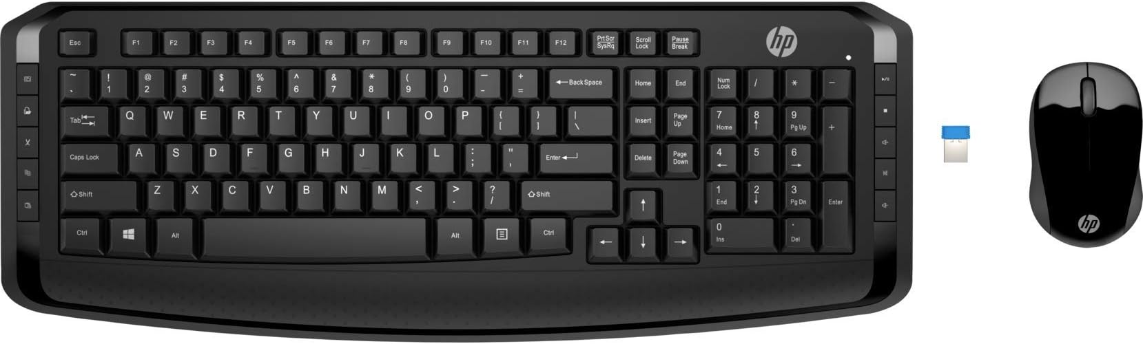 Amazon.com: HP Wireless Keyboard and Mouse 300-Black-3ML04AA#ABL ...