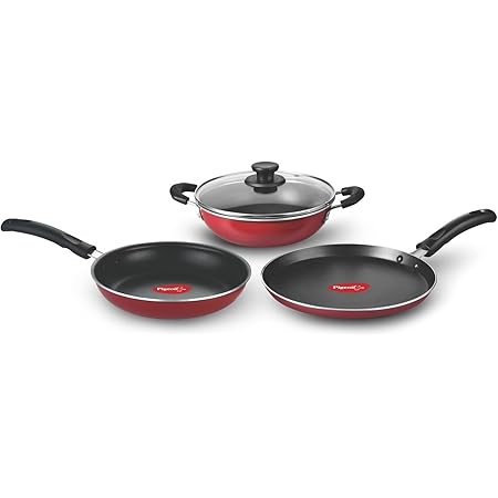 Buy Pigeon Favourite Aluminium Nonstick Induction Bottom Cookware Set ...