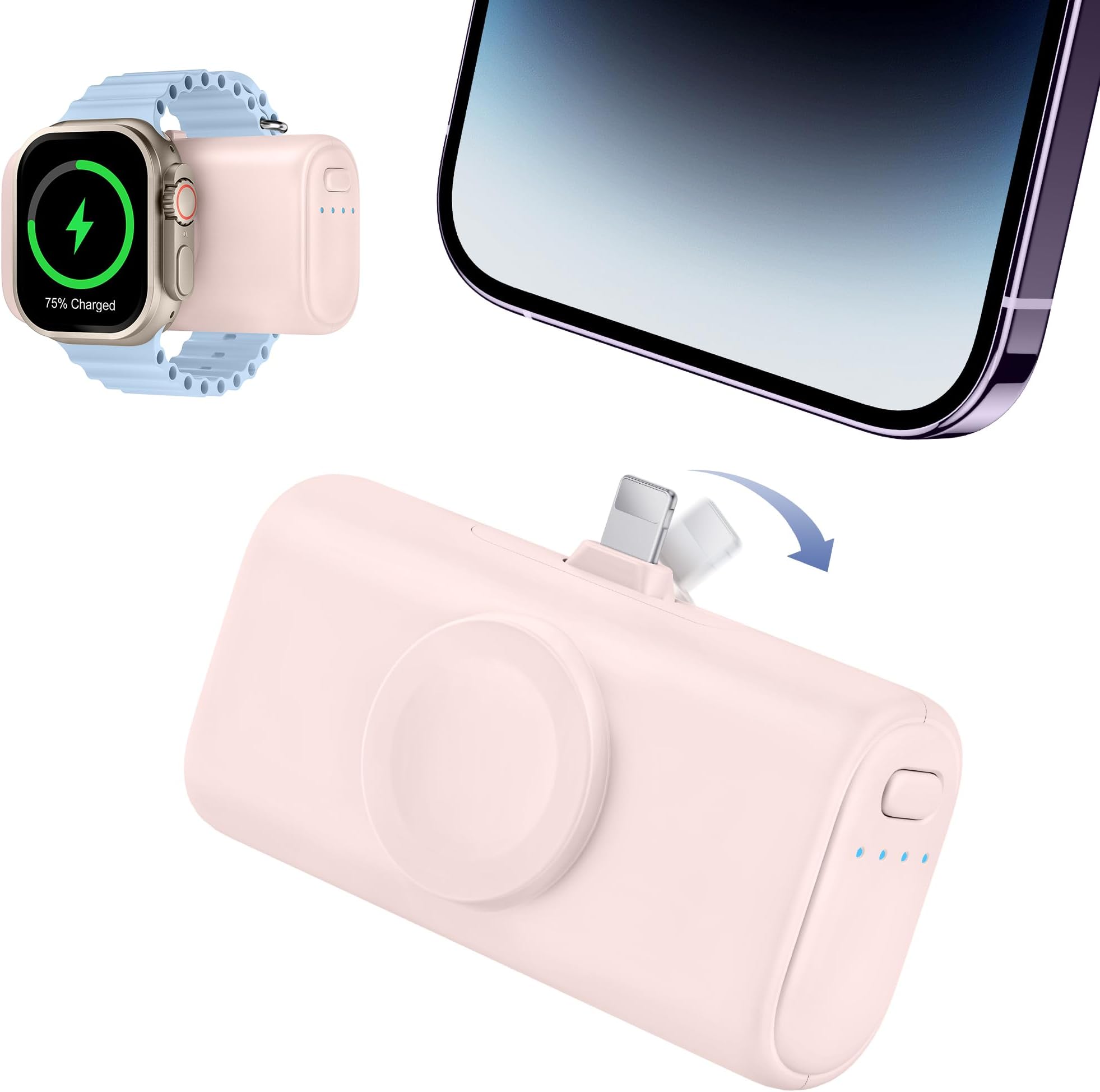 Amazon.com: RORRY Mini Portable Charger for iPhone,5000mAh Small &Ultra ...