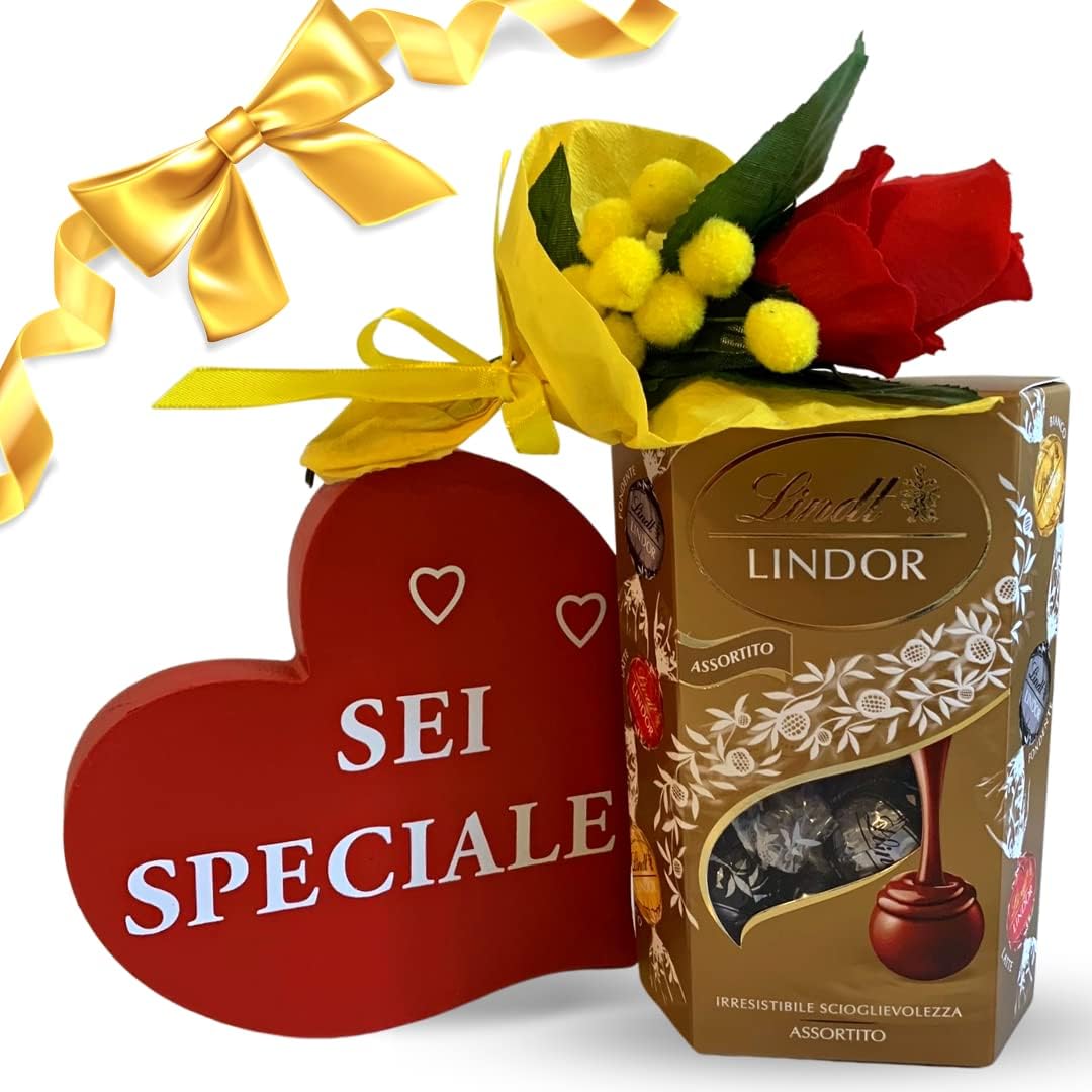 Lindt Lindor Regalo Natalizio - Cuore Legno " Sei Speciale" + Lindt ...