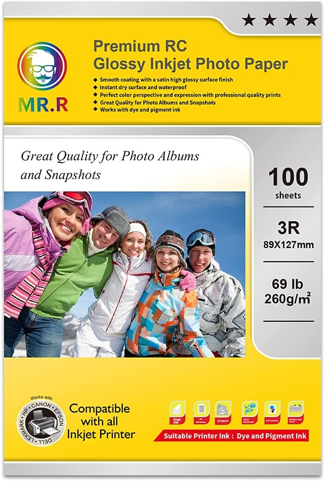 MR.R Premium Microporous Super Glossy Resin Coated RC Glossy Waterproof ...