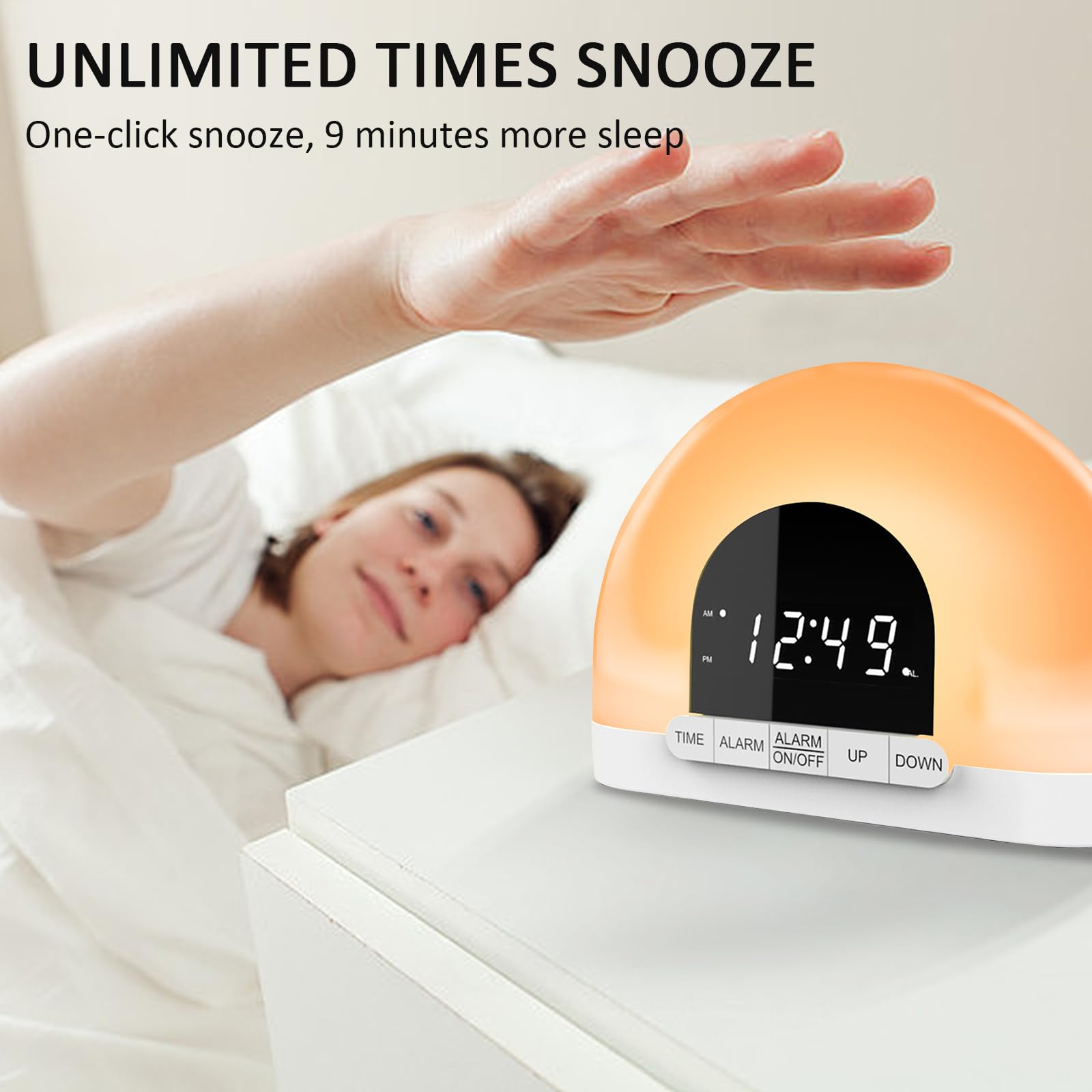 Snapklik.com : Sunrise Alarm Clock Smart Wake Up Light Sunrise ...