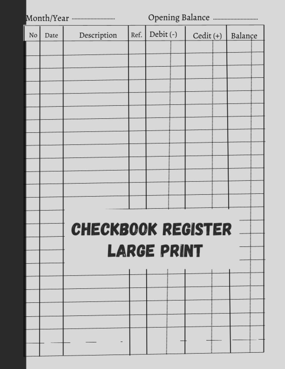 Amazon.com: Checkbook Register Large Print: Personal Checkbook Register ...