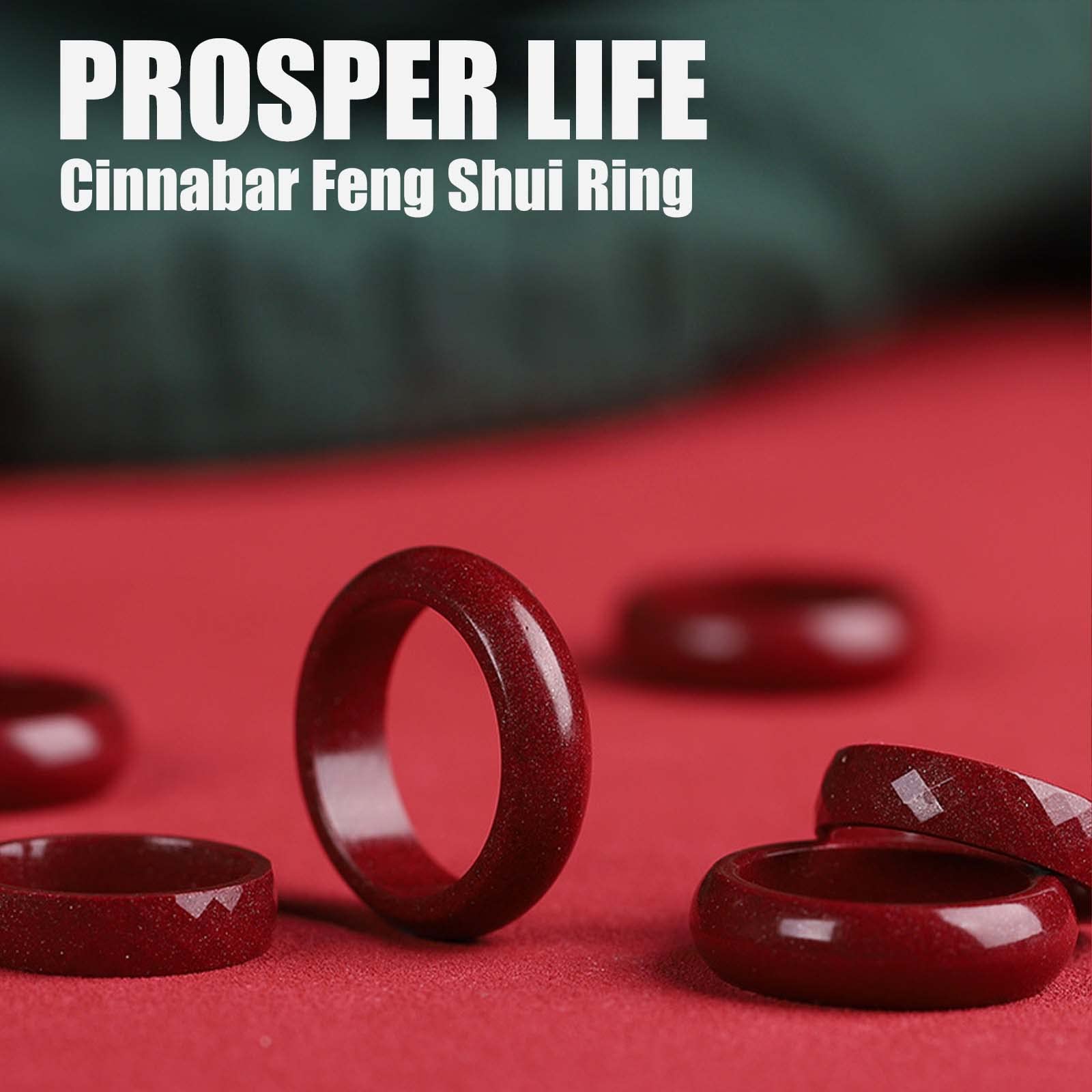Snapklik.com : Feng Shui Cinnabar Ring, Attracting Wealth Cinnabar Feng Shui Ring For Men Women ...