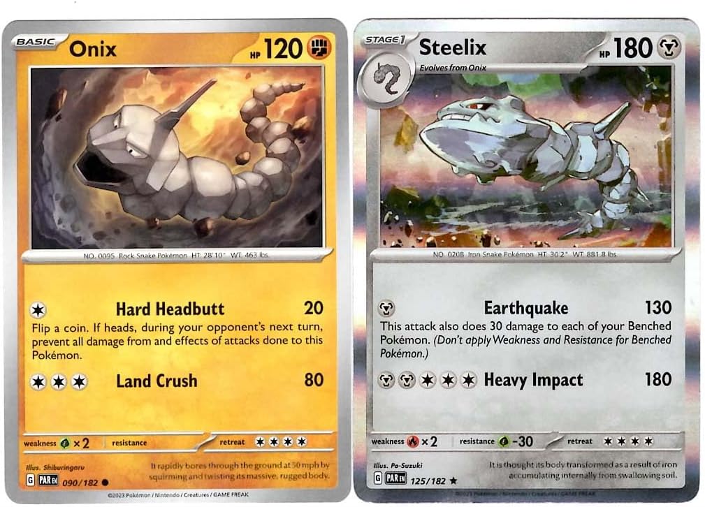 Amazon.com: Steelix 125/182 - Paradox Rift - Pokemon Card Lot : Toys ...
