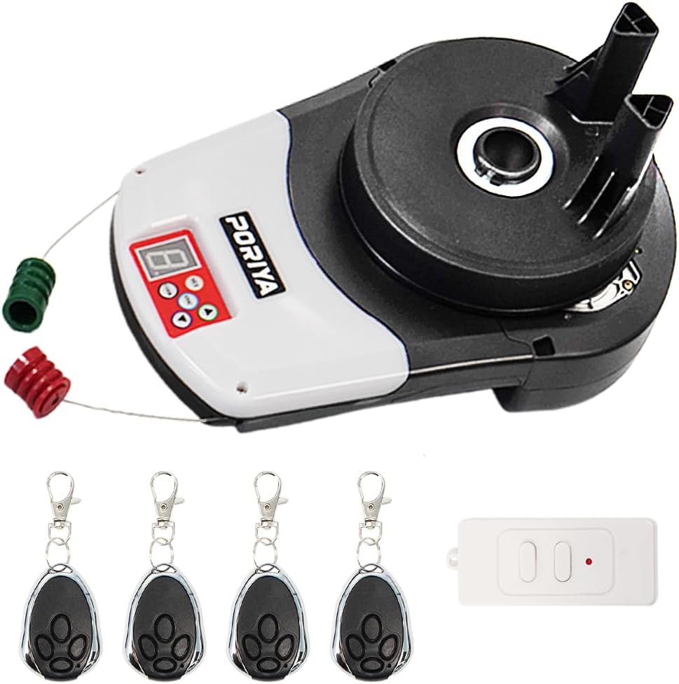 PORIYA Automatic Roller Door Opener 1200N Motor Garage Door Roller with ...