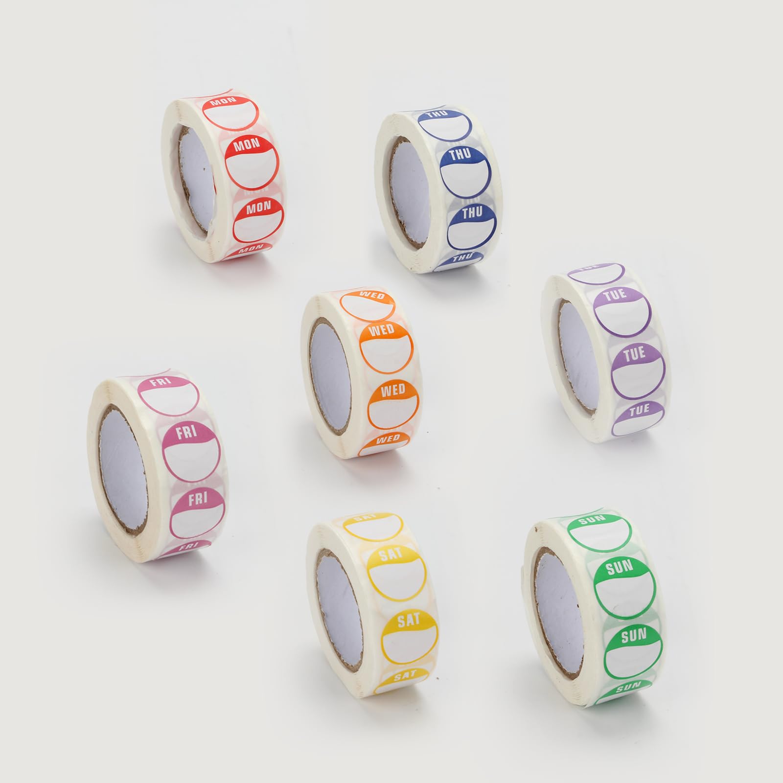 Snapklik.com : 7000 Pcs Day Dots Food Labels, 7 Day Of The Week Sticker ...