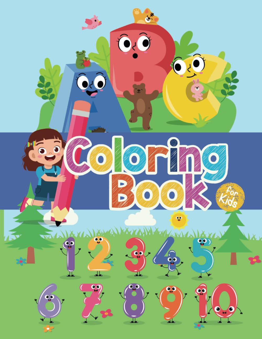 ABC & 123 Preschool Coloring Book: A perfect tool for children between ...