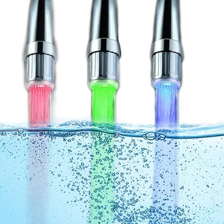 Amazon.com: 3-Color Temperature Sensitive Gradient LED Water Faucet ...