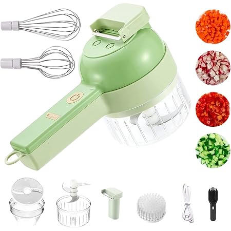Amazon.com: Kitchen Goods Electric Vegetable Cutter Set - 4 in 1 ...