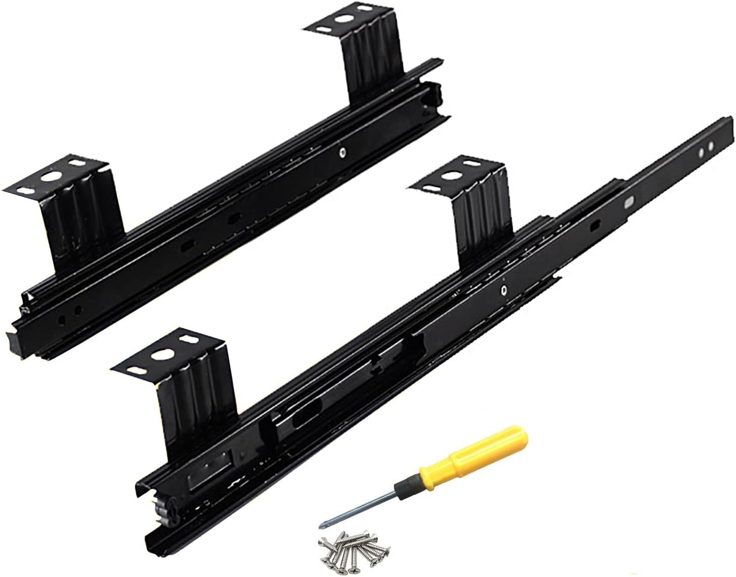 1 Pair Sliding Keyboard Drawer Slides Runners - 3 FOLD Full Extension ...