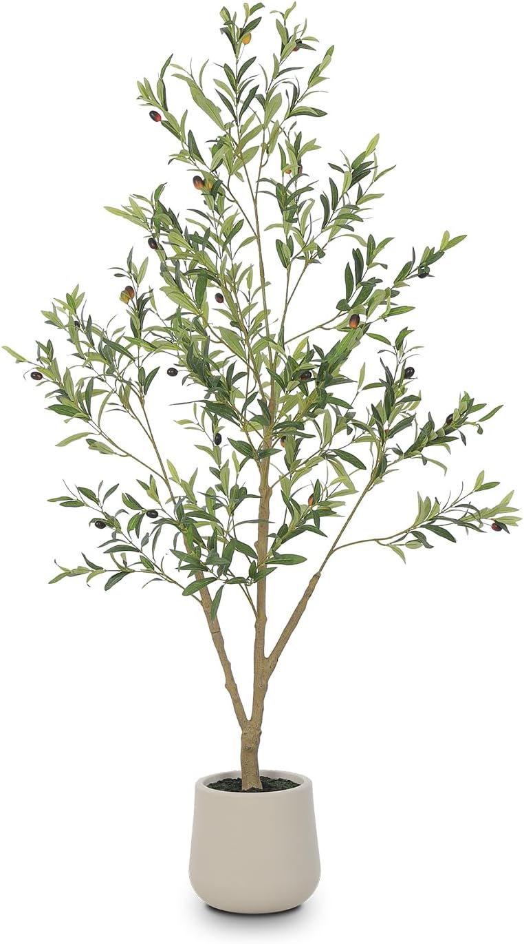 Amazon.com: VIVATREES Olive Trees Artificial Indoor, 5FT Tall Faux ...