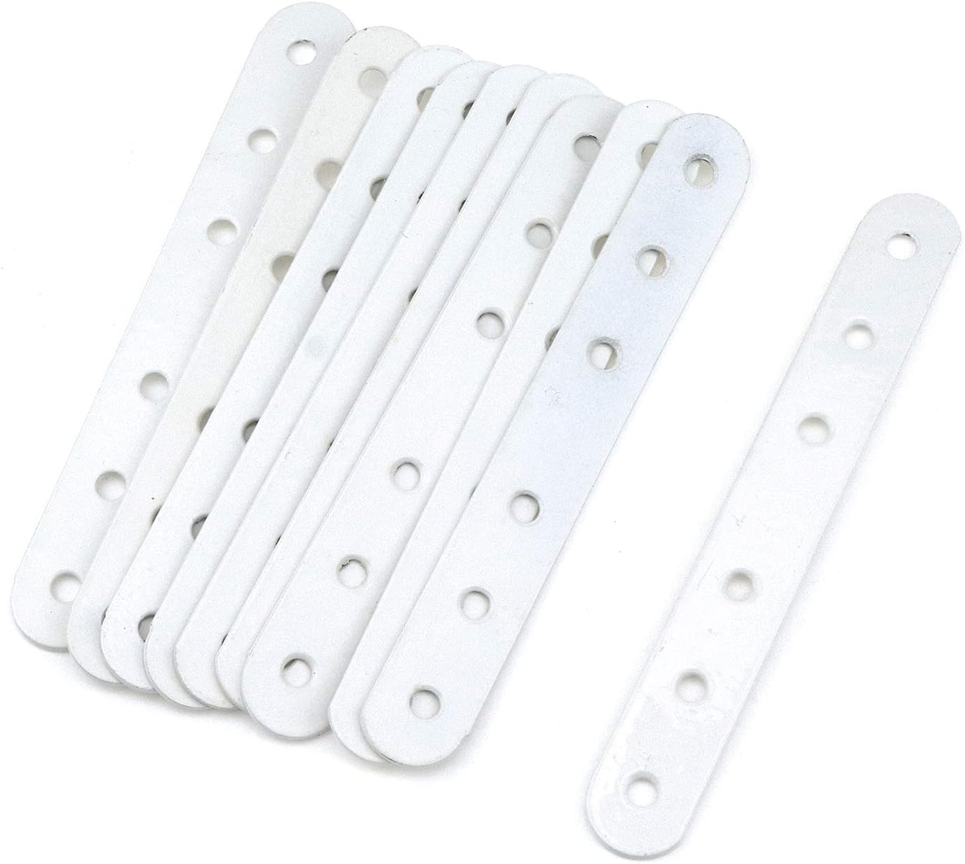 Amazon.com: uxcell 10Pcs Flat Straight Brackets, 55x5mm Iron Brace ...