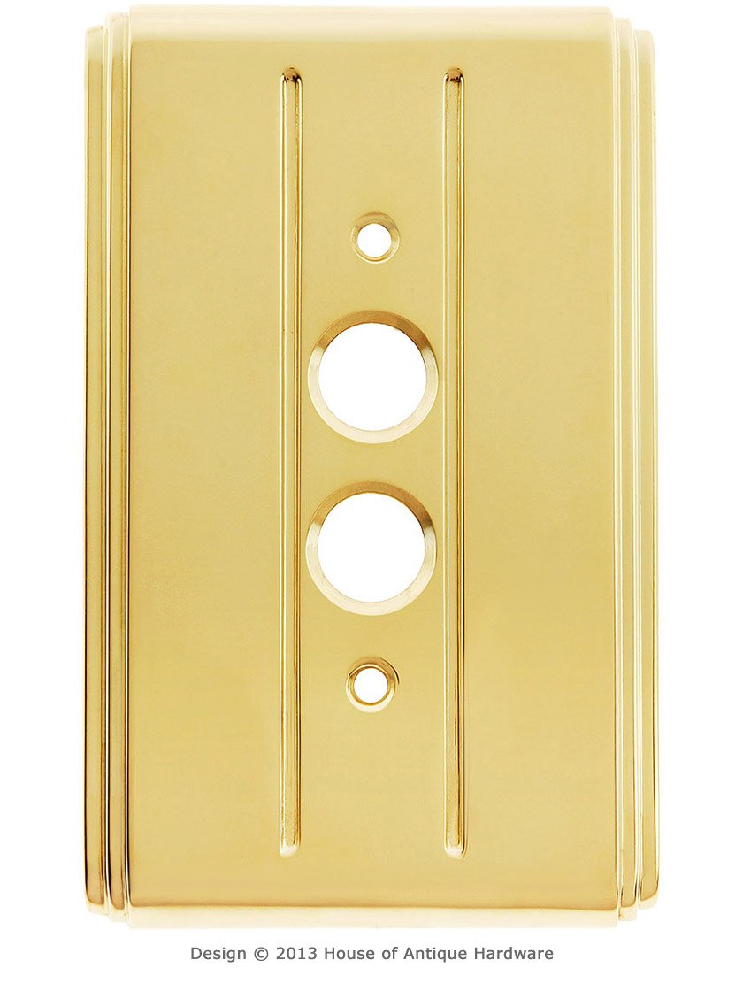 Antique Brass 1 Gang Antique Style Push Button Light Switch Wall Plate ...