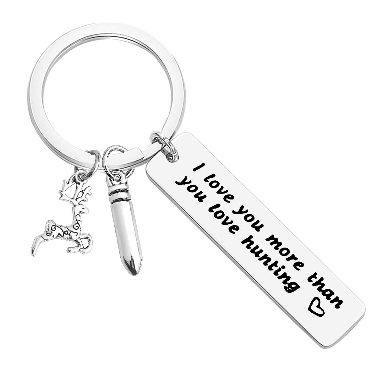 Amazon.com: Couple Gift Hunting Lover Gift Keychain for Men I Love You ...