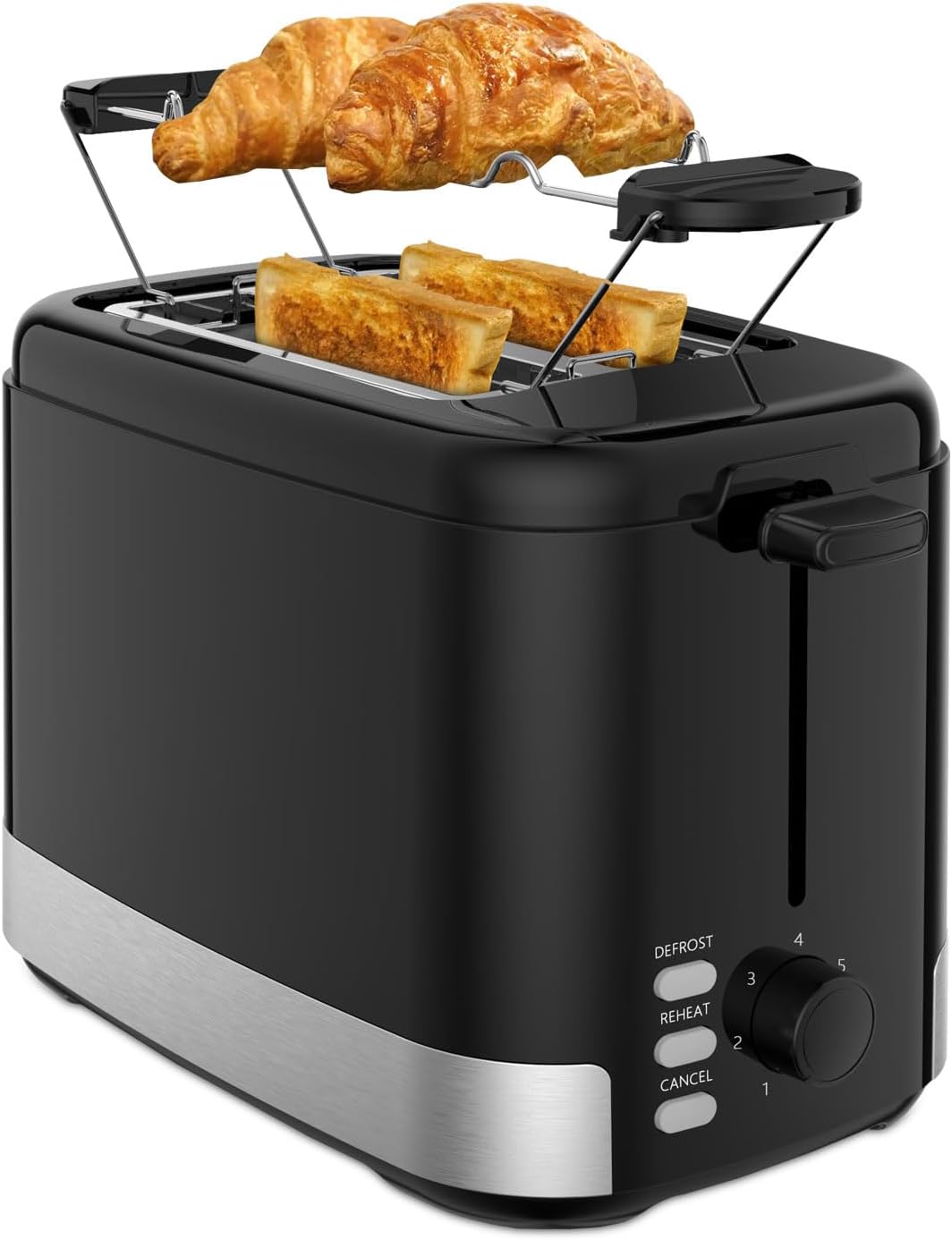 Vanward Toaster 2 Slice, Bread Toasters, 7-Shade Settings,Reheat ...