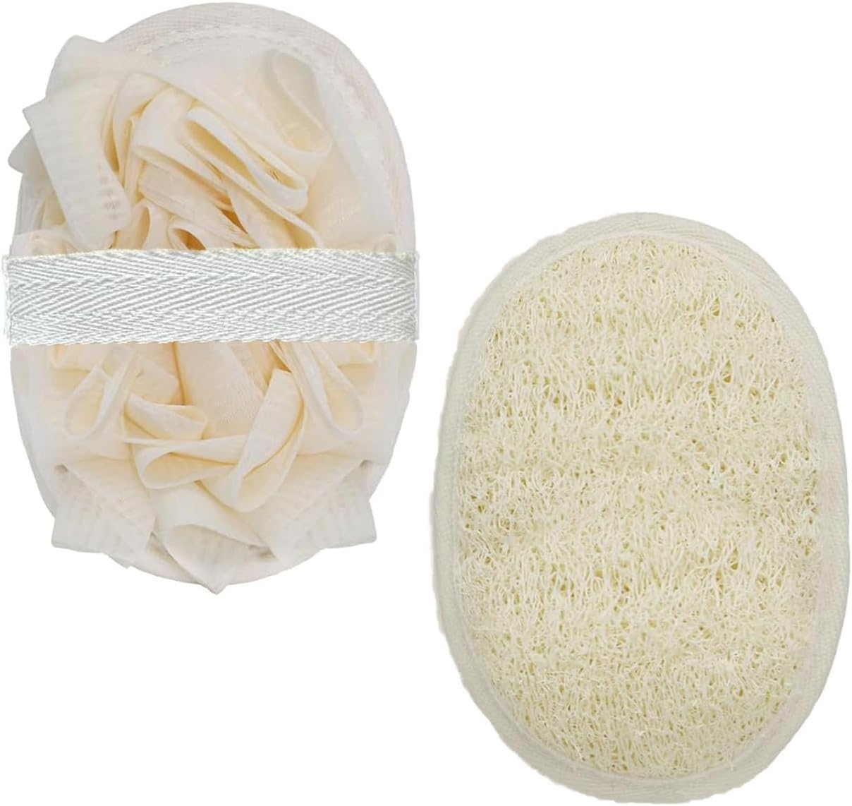 Amazon.com: Natural Loofah Exfoliating Sponge (3 Pack), Large Body ...