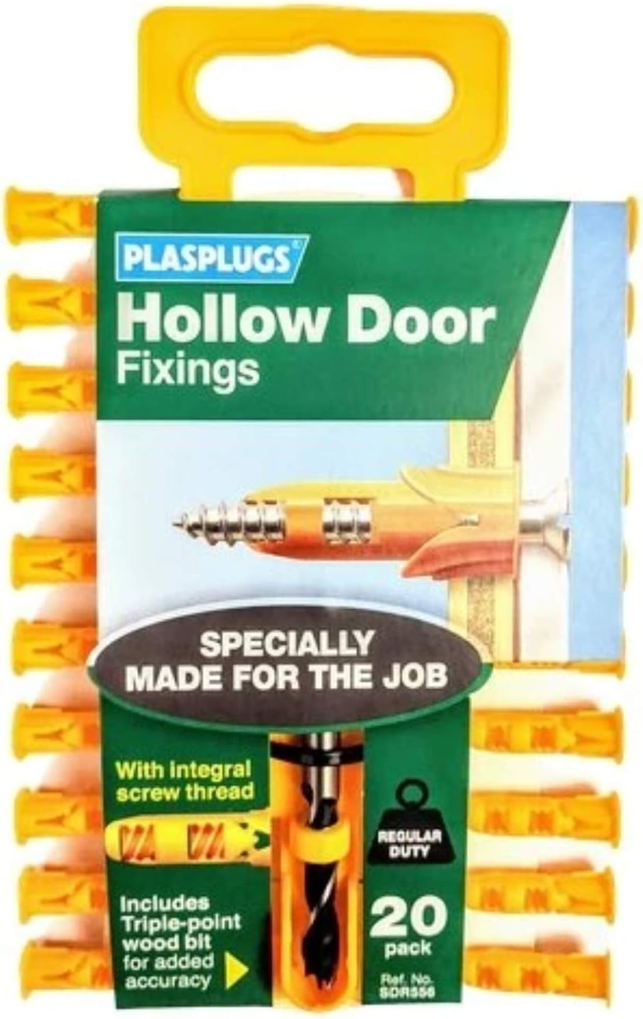 Plasplugs Hollow Door Plugs & Drill Bit 20 Pack : Amazon.co.uk: DIY & Tools