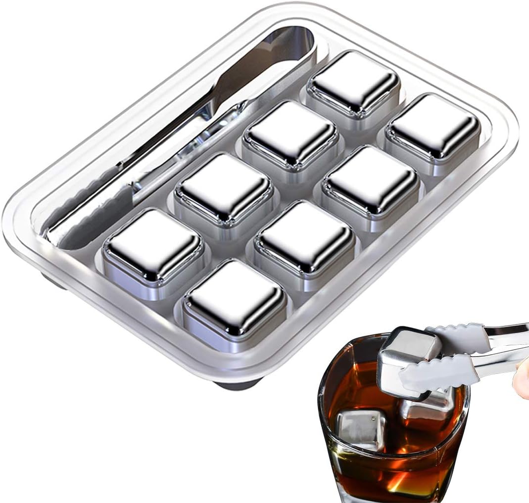 Amazon.com: Metal Ice Cubes, 6 PCS Stainless Steel Metal Reusable Ice ...