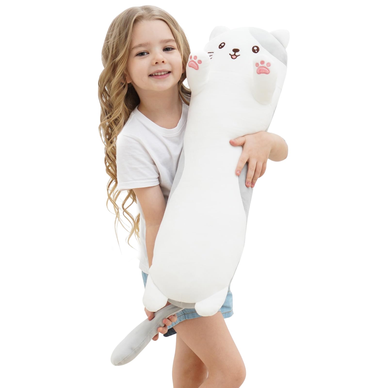 Snapklik.com : 27.5 Inch Cat Plush Hugging Kitty Pillow, Soft Giant ...