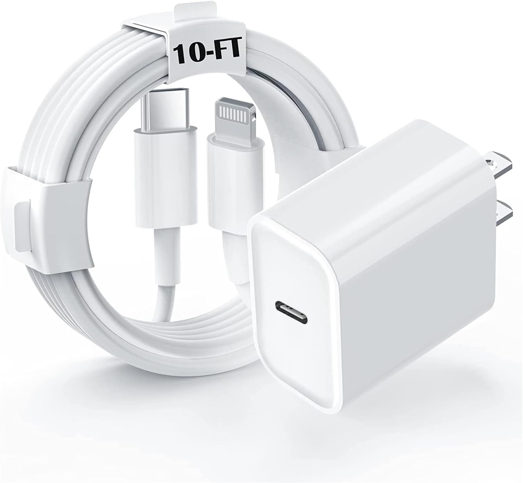 Amazon.com: iPhone Charger Fast Charging 10 FT [MFi Certified], PD 20W ...
