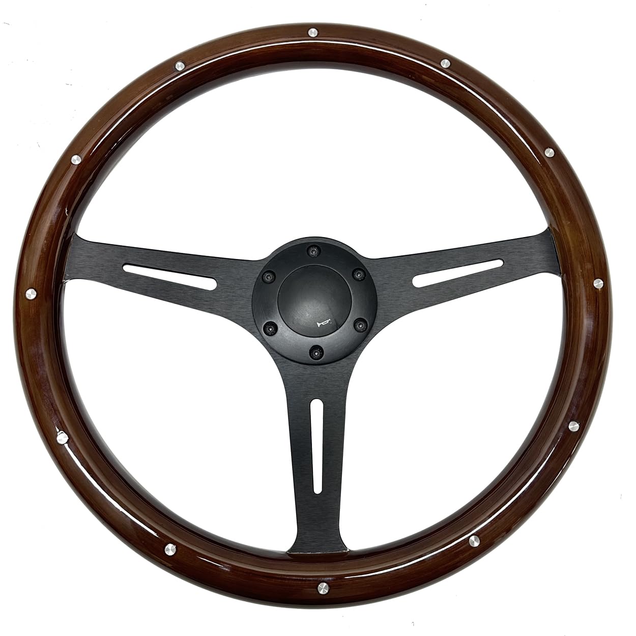 Snapklik.com : Hiracing15"" Classic Wood Grain Steering Wheel