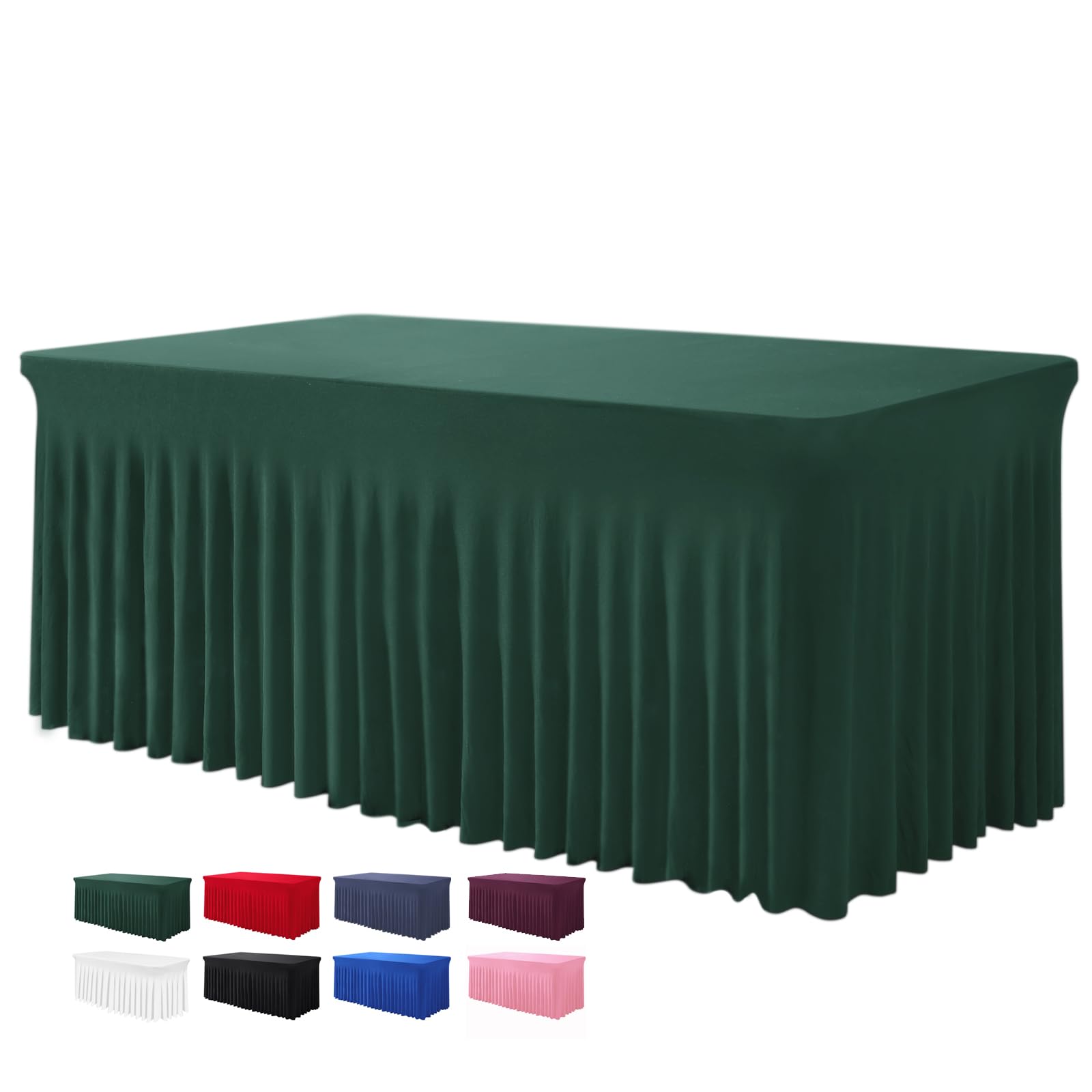 Amazon.com: BDDC Table Skirts for Rectangle Tables 8ft - One-Piece ...