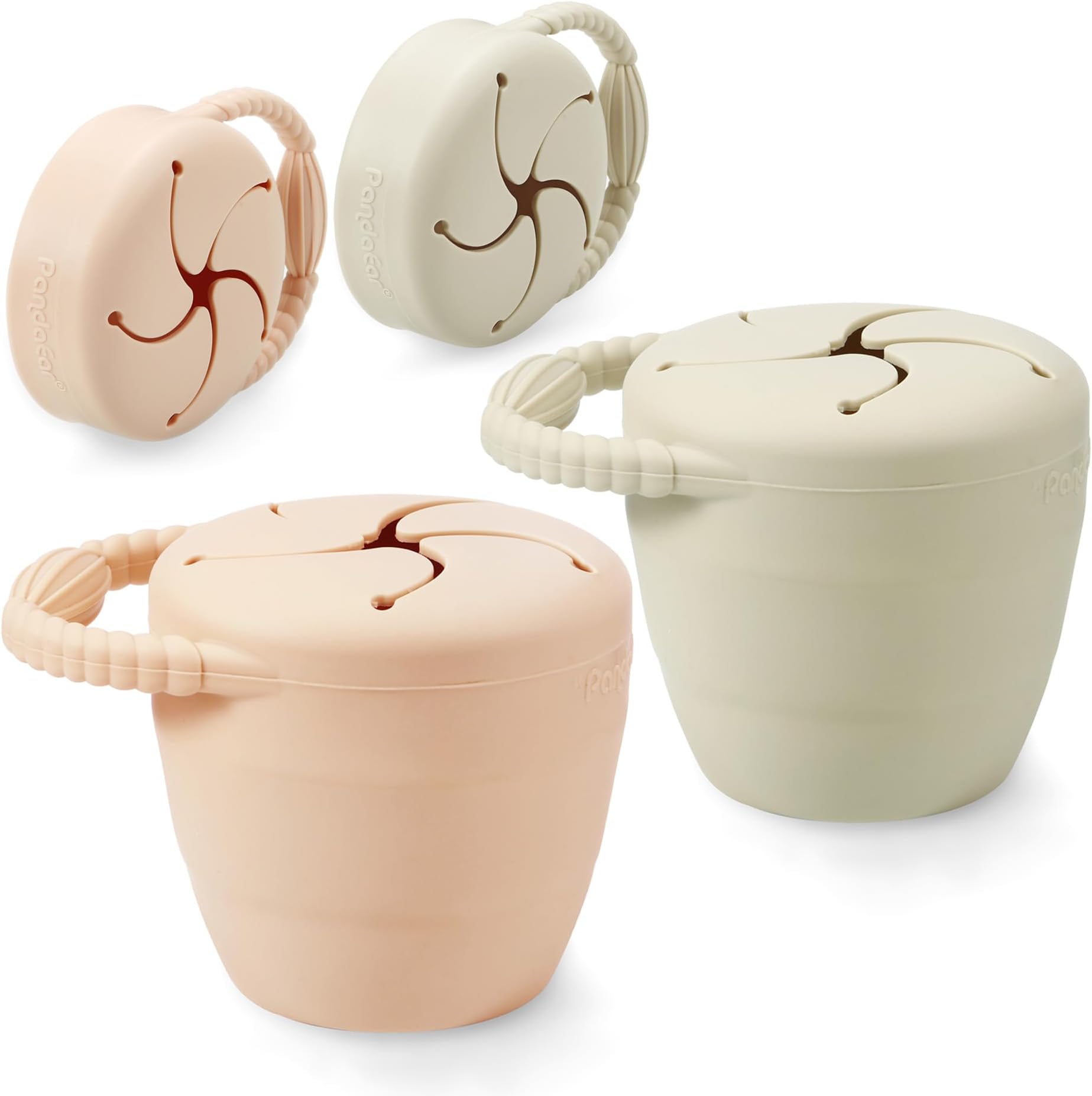 Amazon.com: PandaEar Silicone Snack Containers, Collapsible Toddler ...