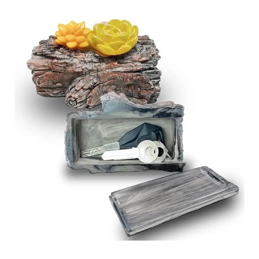 ARFUKA Key Safe Key Hider Outdoor Hidden Key Box Cash Hider Fake Tree ...