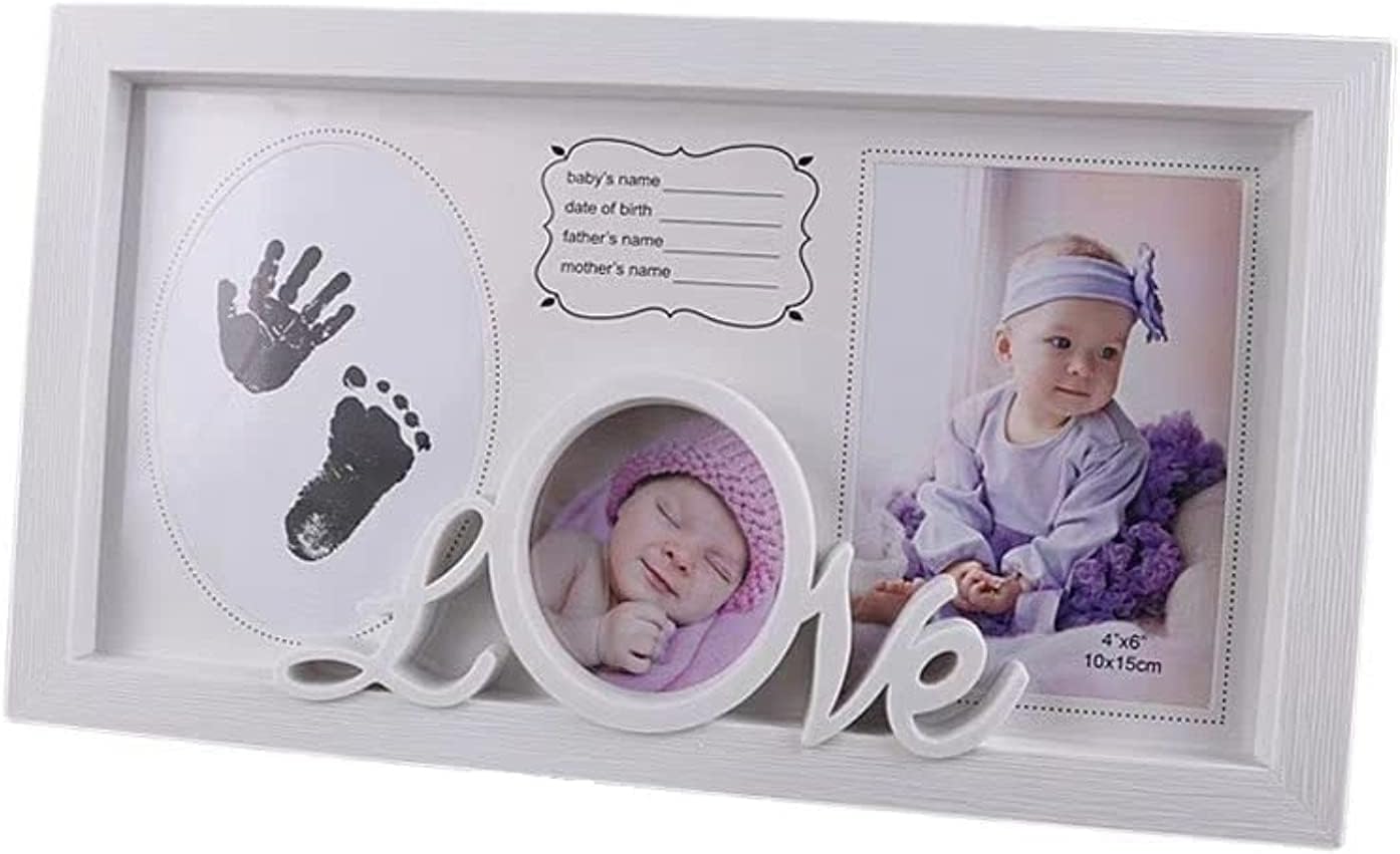 Baby Gift Photo Frames | Baby First Year Frames | “LOVE”Baby Handprint ...