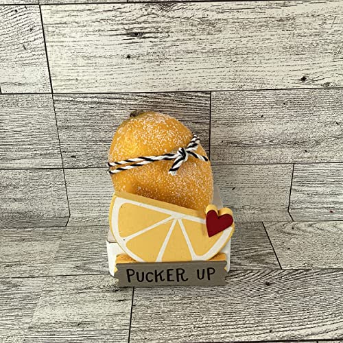Amazon.com: AGD Spring Decor -Summer Pucker Up Lemon Tier Tray Decor