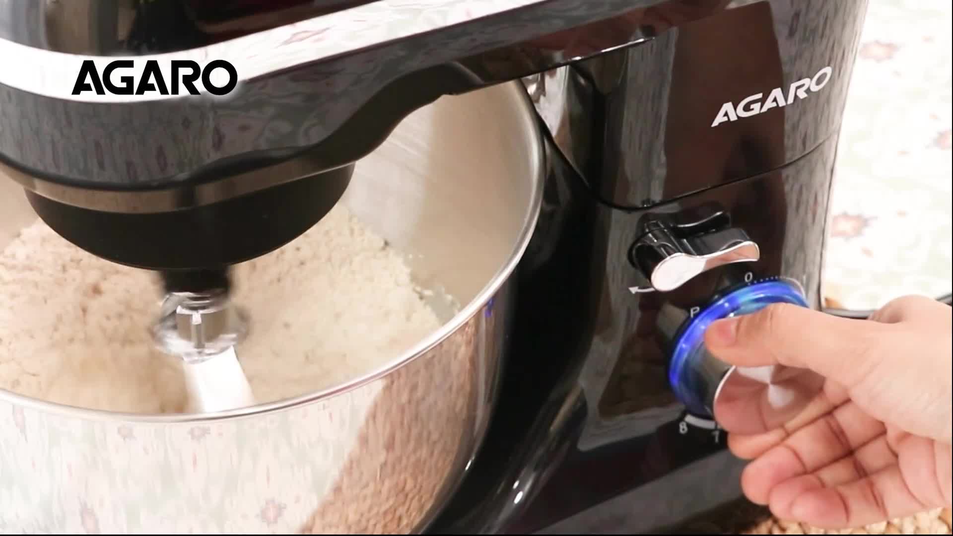 AGARO Royal Stand 1000W Mixer with 5L SS Bowl and 8 Speed Setting ...