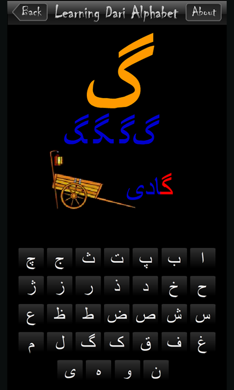 Dari Alphabet Dari Children's Book, Alphabet And Basic Words With