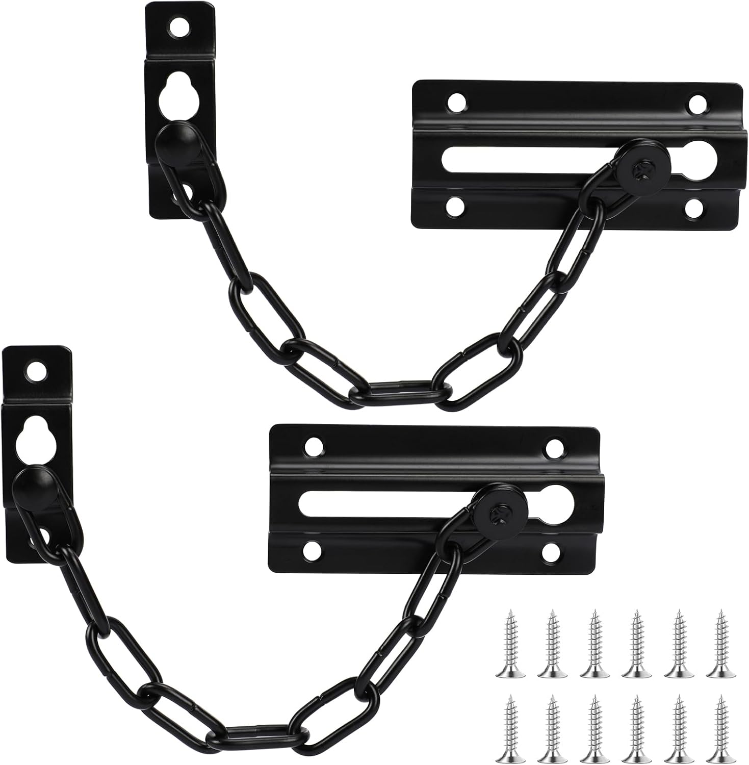 2 Sets Chain Door Guard Lock, Door Chain Lock Door Latch, Door Guard ...