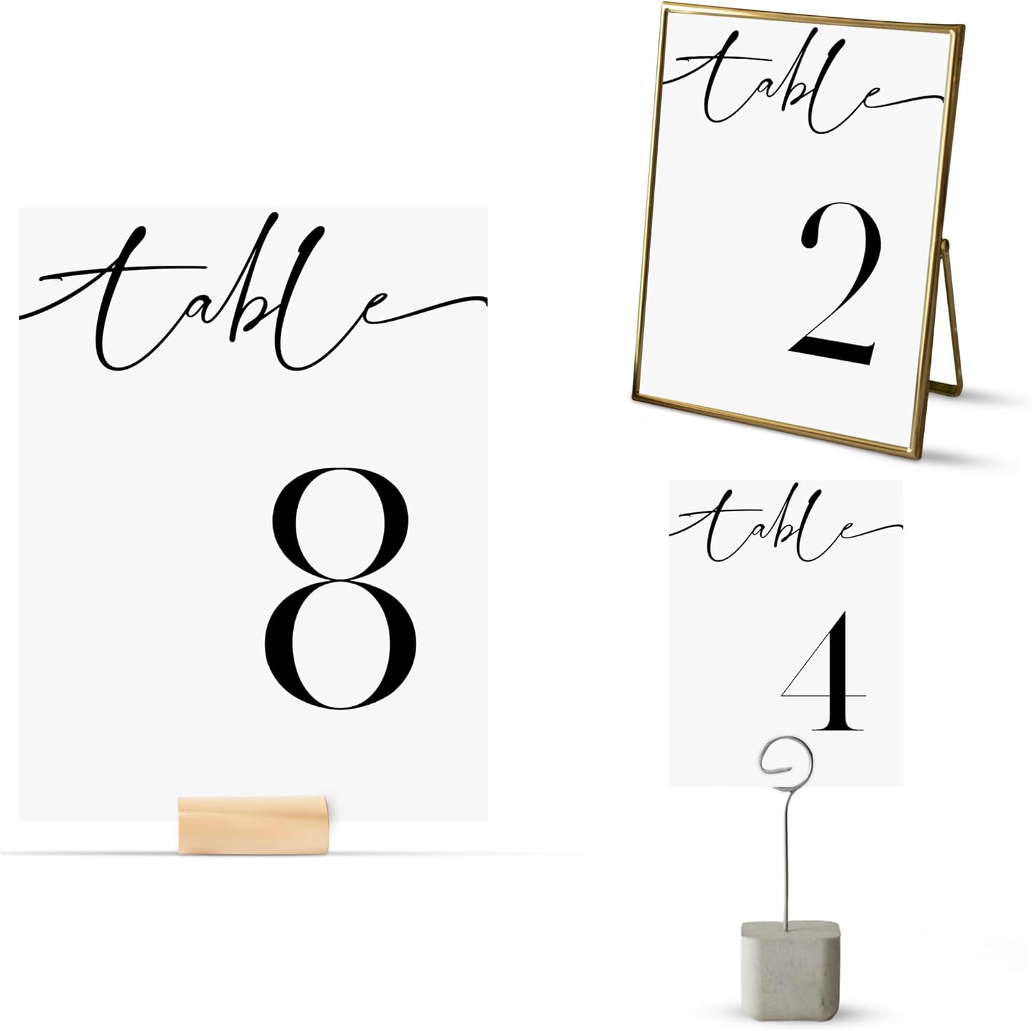 Amazon.com: 26 Pieces Table Numbers for Wedding Reception, Table Number ...
