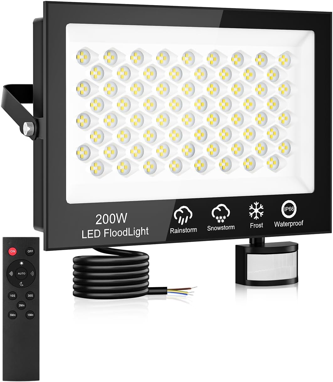 VIIIVA 50W Projecteur Exterieur Detecteur de Mouvement, 6500K Blanc ...