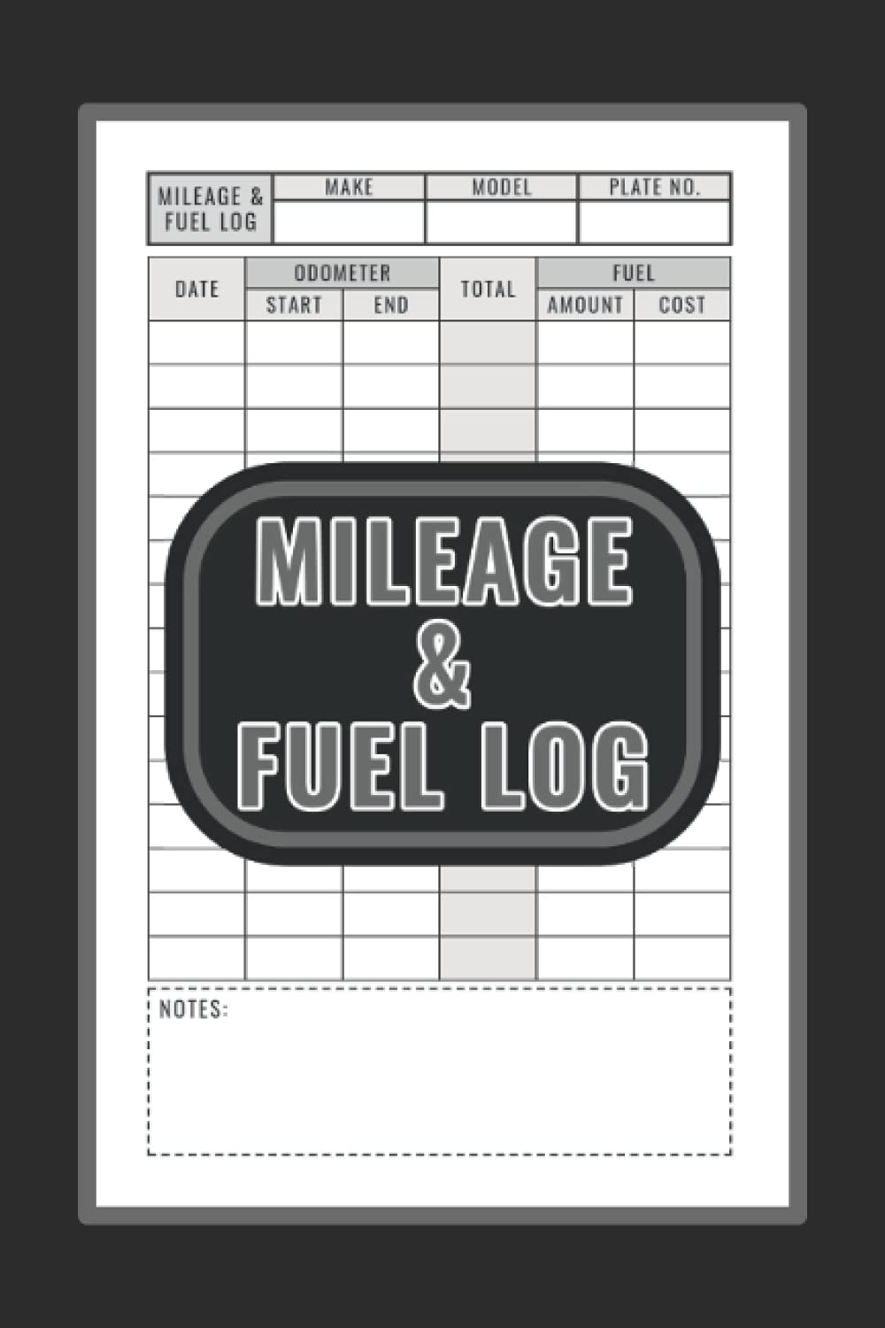 Amazon.com: Mileage And Fuel Log Book: Basic Logbook for Recording ...
