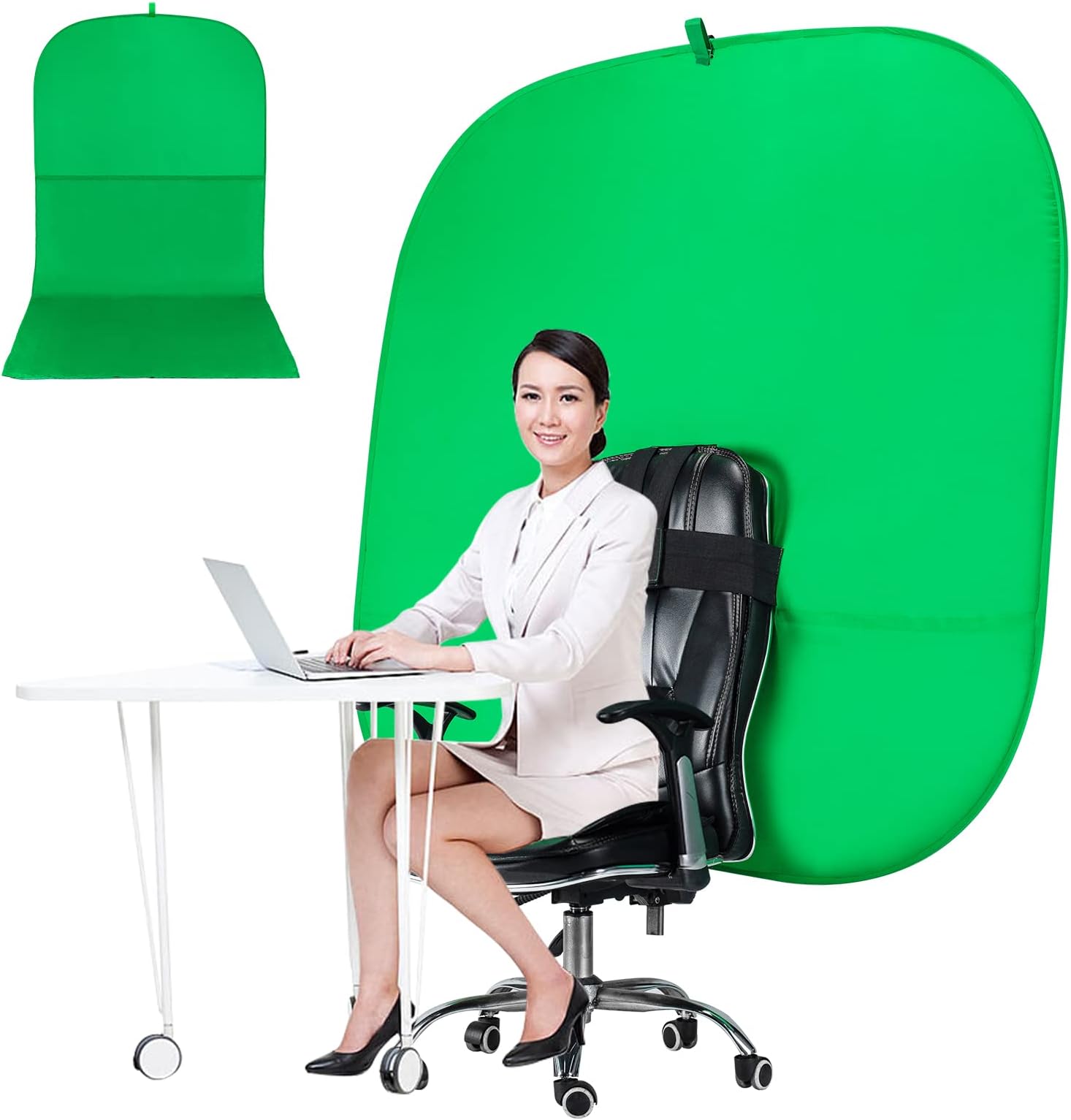 Amazon.com : Portable Green Screen Chair, 57 in Greenscreen Backdrop ...