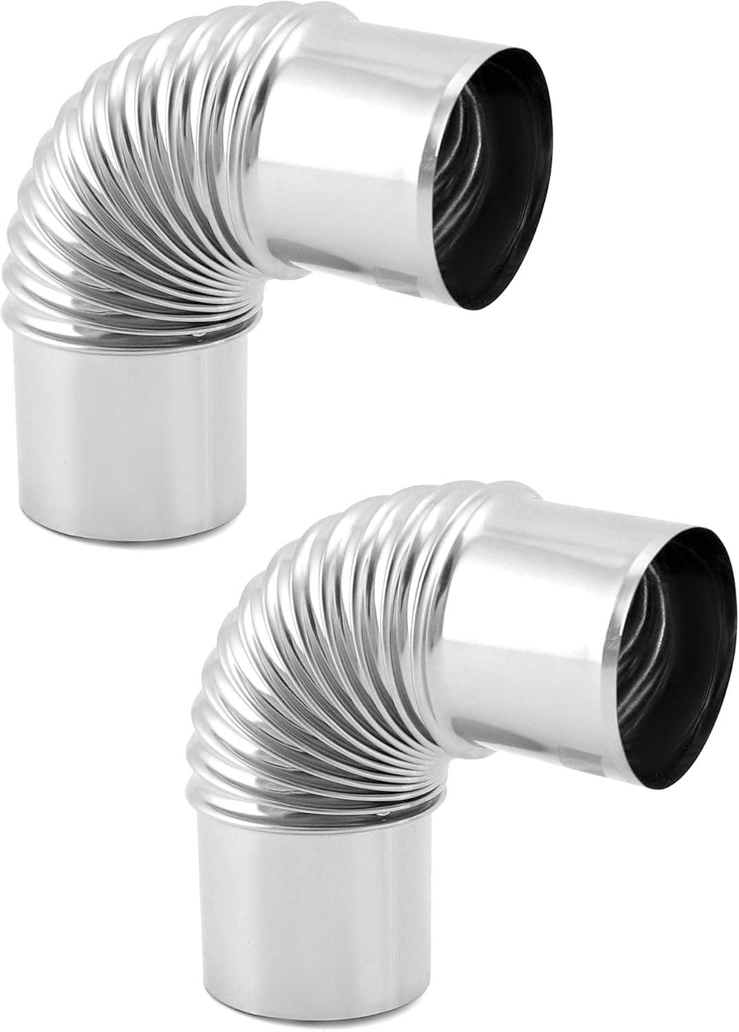 Amazon.com: QWORK Stainless Steel 90 Degree Elbow Pipe for Chimney Flue ...