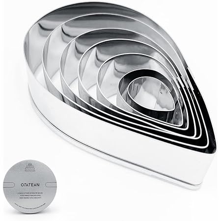 Amazon.com: Ateco Plain Edge Tear Drop Cutters in Graduated Sizes ...