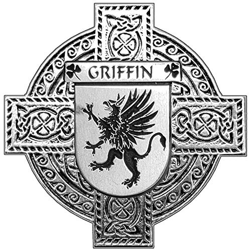 Amazon.com: Griffin Irish Coat of Arms Celtic Cross Badge : Handmade ...