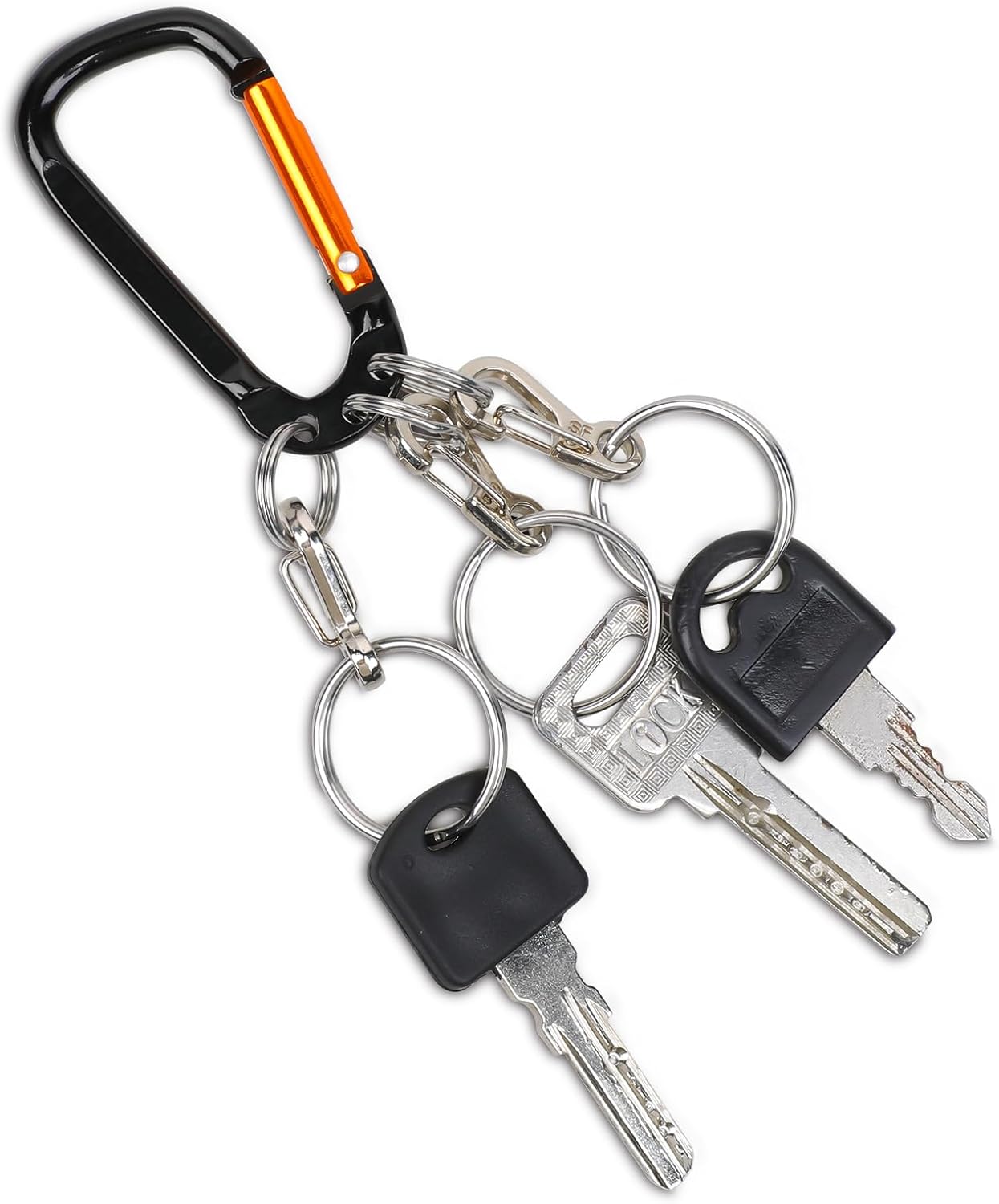 Amazon.com: Jeffdad Multifunctional Keychain Clip, D Ring Shape 3 Hole ...