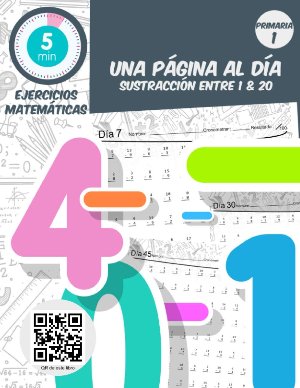 Buy 5 min ejercicios matemáticas una página al dia sustraccion entre 1 ...