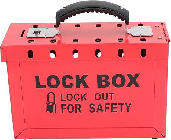 Lockout Lock Box, Large Group Safety Padlock Rack with 12 Slots for ...