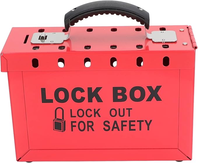 Lockout Lock Box, Large Group Safety Padlock Rack with 12 Slots for ...