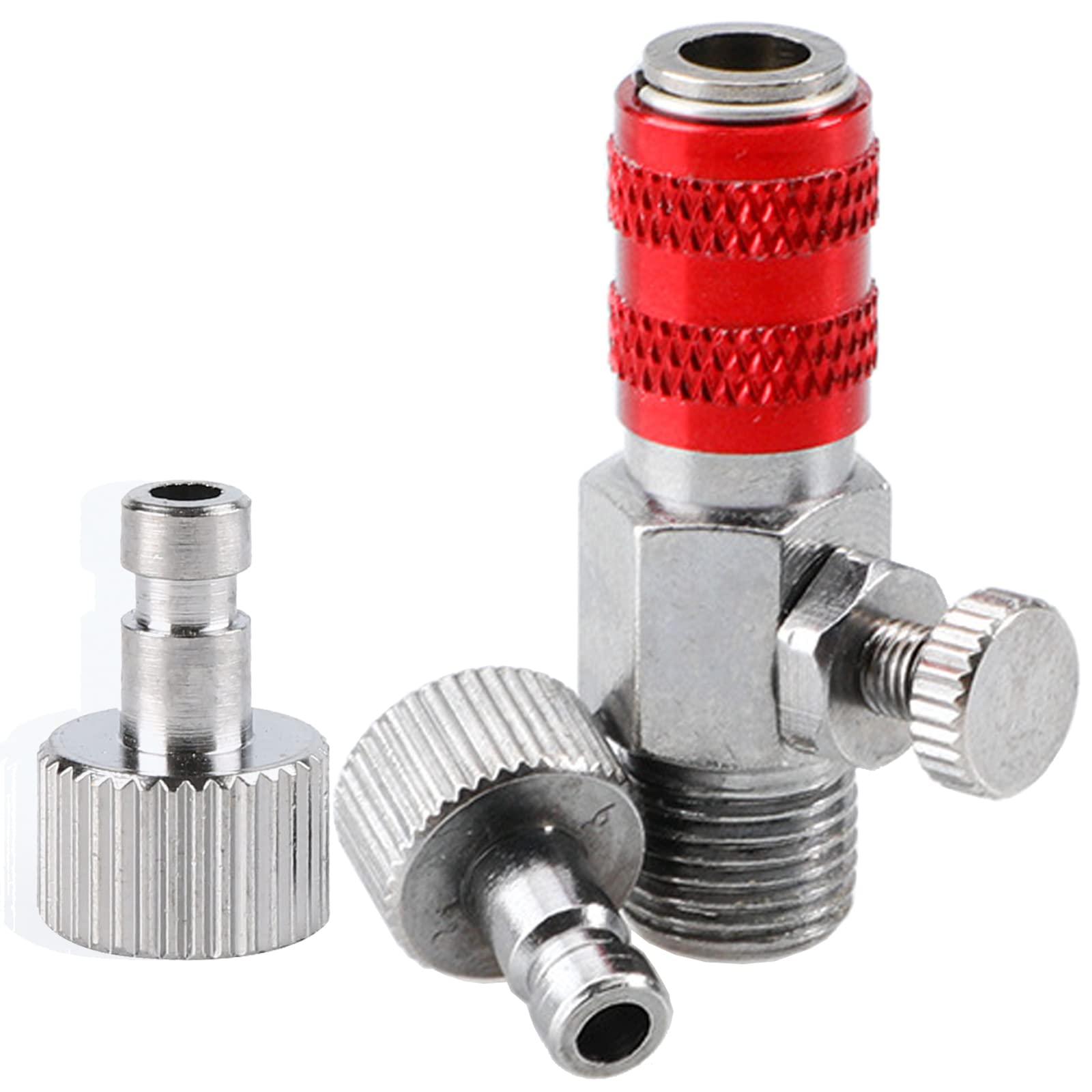 Amazon.co.jp: EUSTACEエアブラシ クイックジョイント エアー調整付きクイックジョイント ジョイントセット ワンタッチ ...