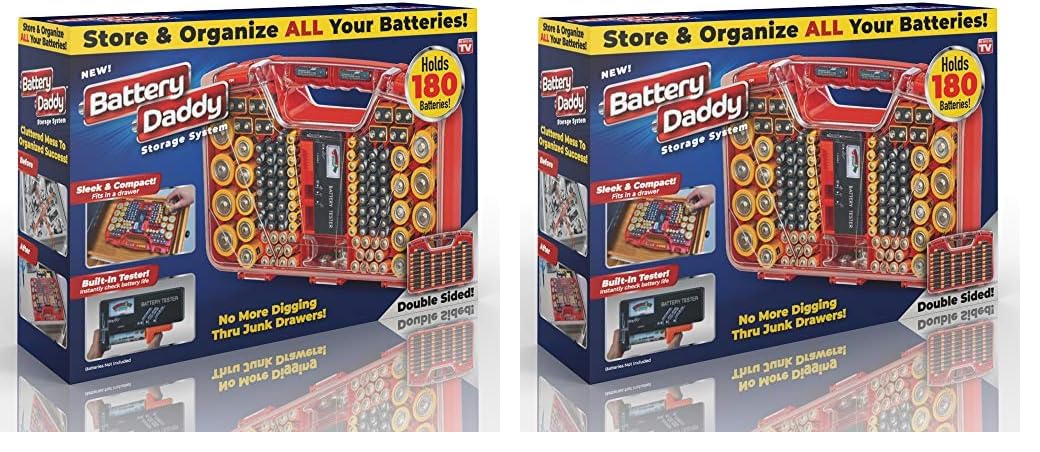 Amazon.com: Ontel Battery Daddy - Battery Organizer Storage Case with ...