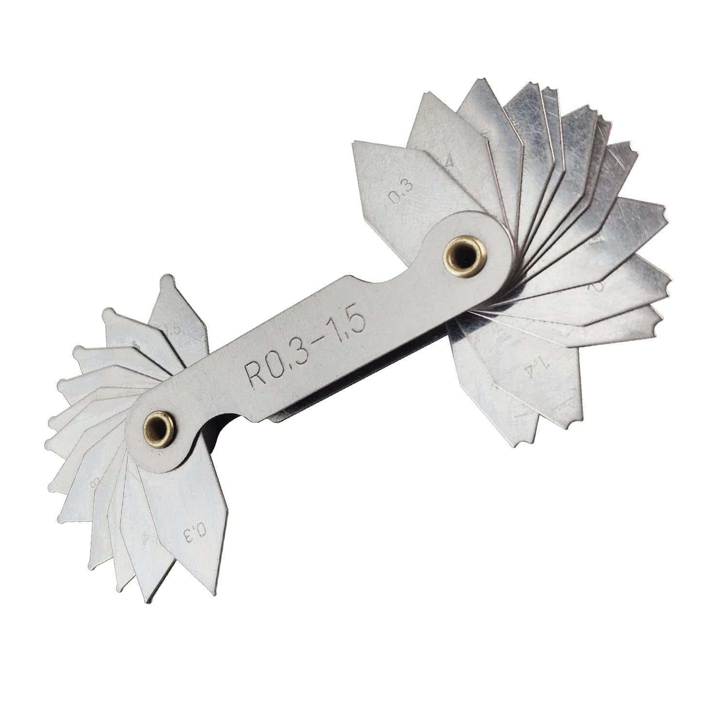 Snapklik.com : JENSWILL Stainless Steel Radius Gauge Set, 26 Plates R0 ...