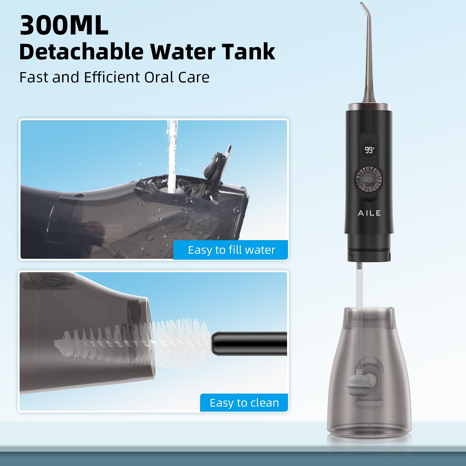 Snapklik.com : CVT Water Dental Flosser Teeth Pick: 300 ML Cordless ...