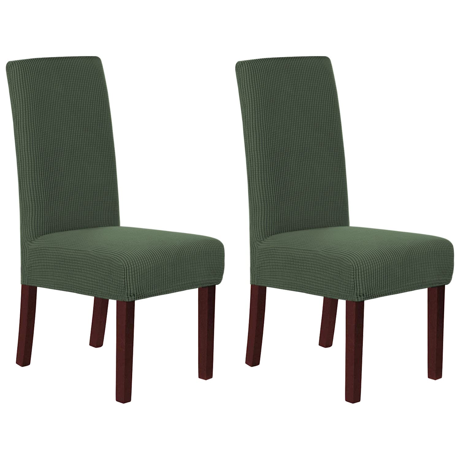 Amazon.com: H.VERSAILTEX Stretch Dining Chair Covers Set of 2 Chair ...